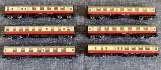 GRAHAM FARISH N gauge 6 BR Crimson Cream Mk1 coaches MINT RU RFO FK BCK ...