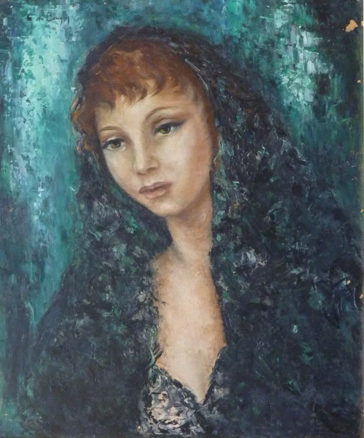 ANNA DE BANGUY (XX) HsP 55x46cm Années 50 Mater Dolorosa École de Paris ...