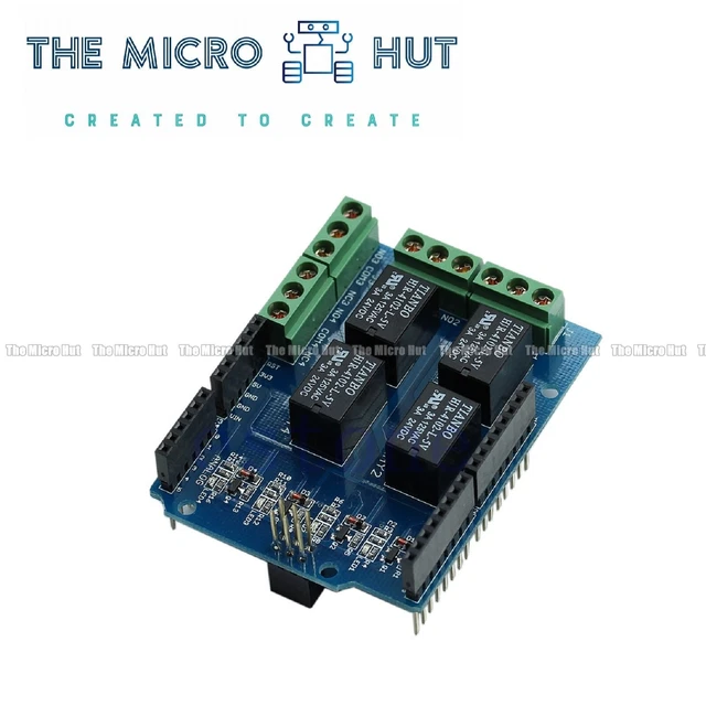 4 CHANNEL 5V Relay Shield Module Board for Arduino UNO Leonardo ...