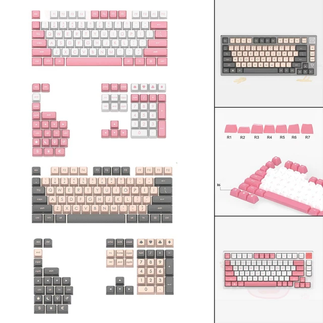 PBT KEYCAPS JSA Profile Double Shot Keycap Set for Mechanical Keyboards ...