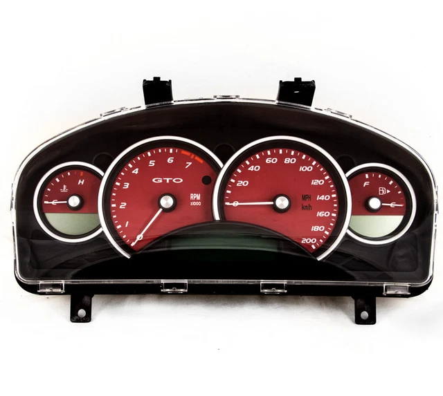 04-06 PONTIAC GTO Holden Monaro 200mph Instrument Gauge Cluster Red EUR 227,72 - PicClick FR