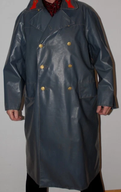 ÖSTERREICHISCHE POLIZEI MILITÄR Regen Gummi Rubber Coat Mantel Jacke 52 ...