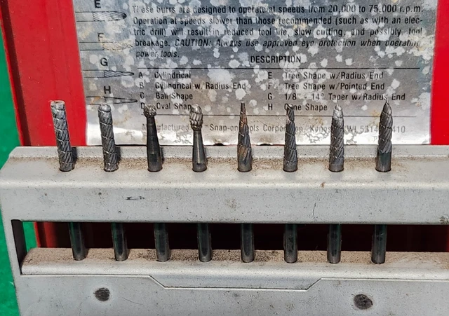 SNAP-ON TOOLS VWB700 8 Piece Solid Carbide Burr Set £73.56 - PicClick UK