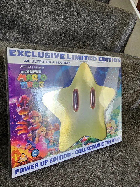SUPER MARIO BROS Movie Exclusive 4K UHD Blu Ray Collectible Star Tin In ...