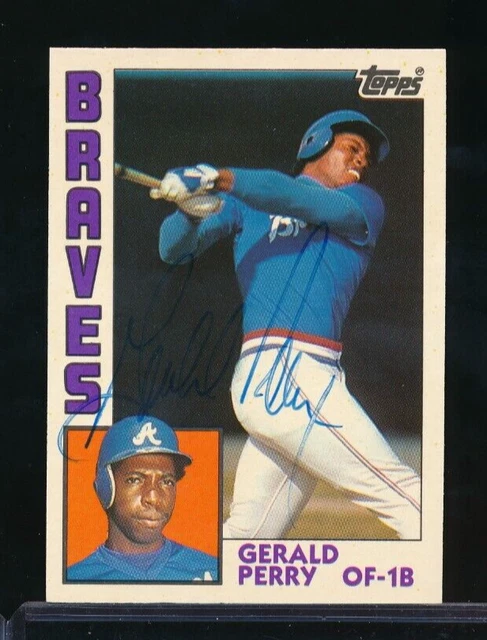 1984 TOPPS TRADED #92 Gerald Perry autographe signé rc hard swsw6 EUR ...