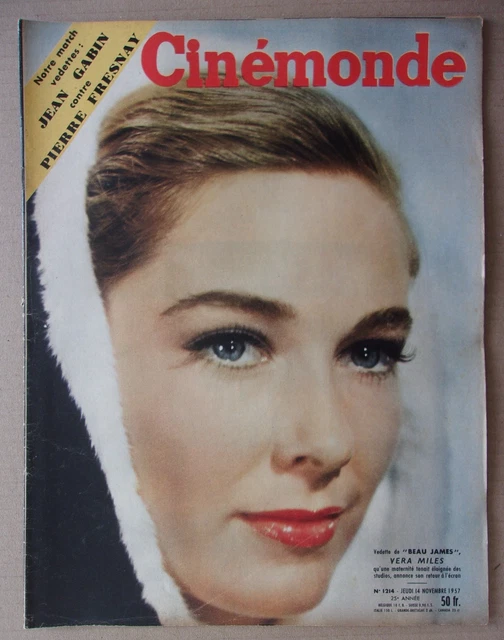 CINÉMONDE N°1214 DE 1957 : Jean Gabin-Audrey Hepburn-Ava Gardner ...
