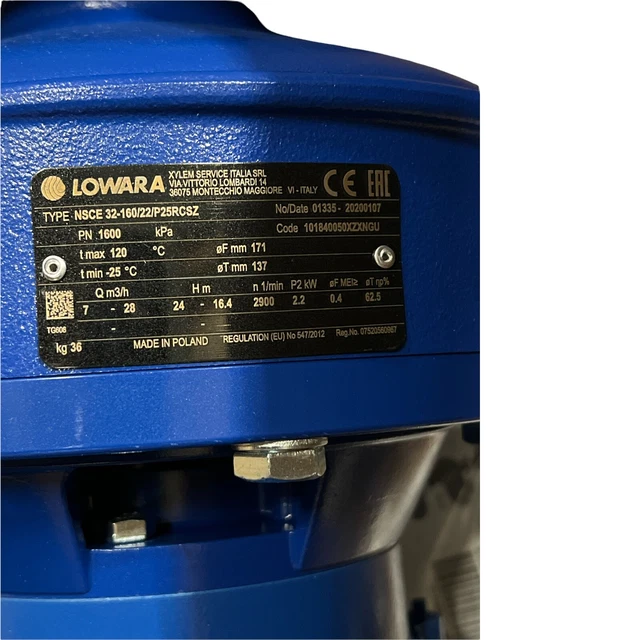 LOWARA NSCE32-160/22/P25RCSZ CENTRIFUGAL Pump Water Pump £946.96 ...