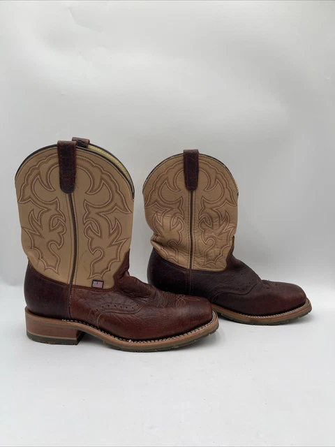 DOUBLE-H MEN'S GRAHAM Western Steel Toe Boots Brown Size 10.5D £68.47 ...