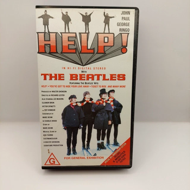 THE BEATLES HELP! VHS VINTAGE TAPE 30th Anniversary Edition Great ...