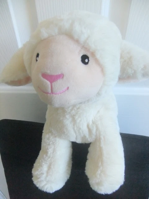 9& TESCO CREAM Lamb Sheep Standing Soft Cuddly Toy Teddy Bear Easter ...