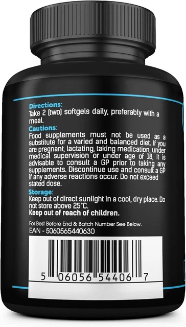 OMEGA 3 FISH Oil Capsules High Strength - 2,000mg Daily Serving - 33:22 ...