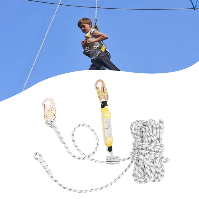VERTICAL LIFELINE ASSEMBLY Fall Protection Rope Fall Arrest Protection ...