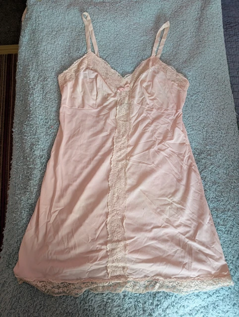 1960S/1970S VINTAGE ST Michael Pink Lace Trim Night Gown £5.43 ...