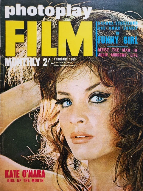 PHOTOPLAY FEB 1969 Kate O'mara, Where Eagles Dare, Streisand, Geeson ...