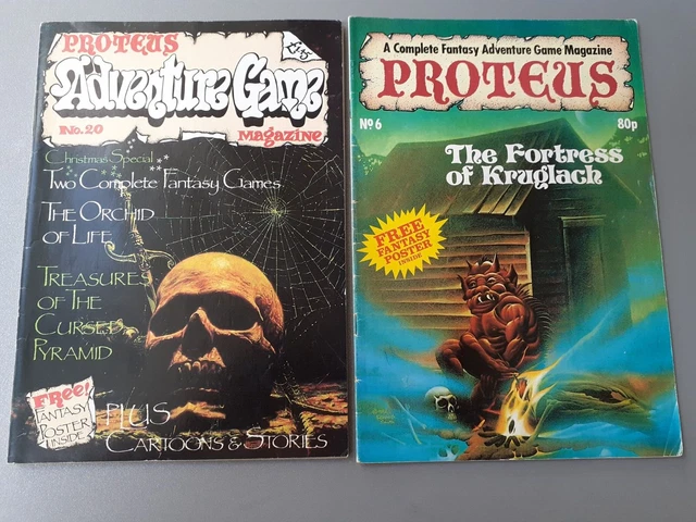 PROTEUS FANTASY ADVENTURE Game Magazines no. 20 & no.6 £135.99 ...