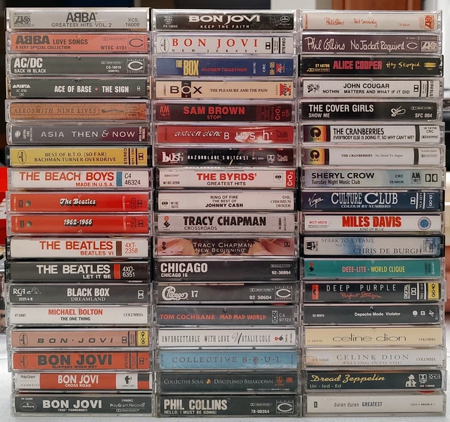 LOT OF 146 Audio Cassette Tapes Original Artists 60s 70s 80s 90s All ...