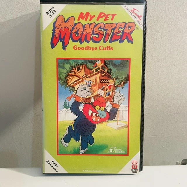 MY PET MONSTER Monster Goodbye Cuffs, Goodbye Monster VHS Video 1987 ...