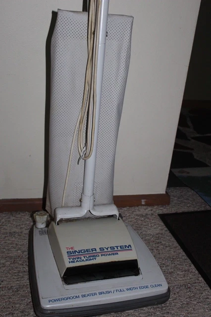 VINTAGE SINGER UPRIGHT vacuum cleaner twin fan sst series very good ...