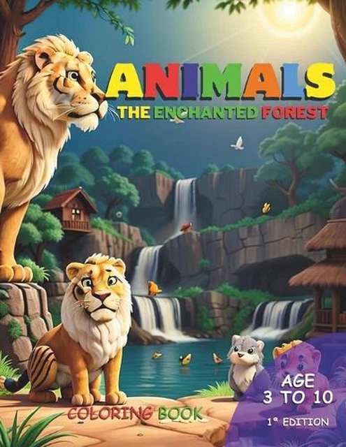 ANIMALS THE ENCHANTED forest - Coloring book by Zeus Avtec Paperback ...