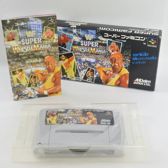 WWF SUPER WRESTEMANIA wrestle mania Super Famicom Nintendo 2188 sf $40. ...