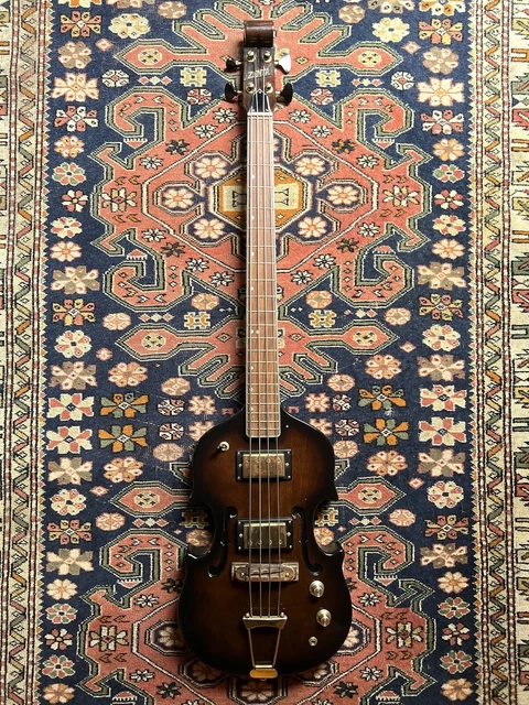 RARE ZENTA (JAPAN) Circa 1970s Vintage Violin Bass Guitar - Brown ...