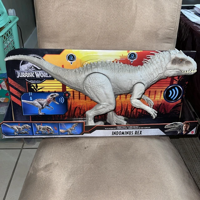 JURASSIC WORLD **DESTROY'N Devour Indominus Rex New** Park Slash Roar ...