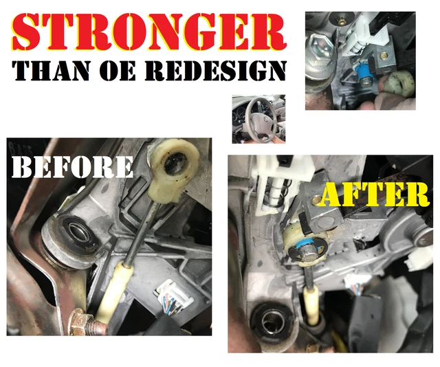 UPGRADED POLYURETHANE SHIFTER Bushing Cable Repair Kit For Toyota ...