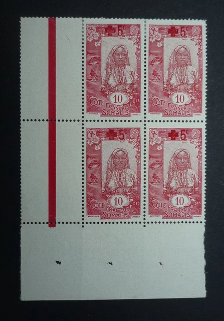 CÔTE DES SOMALIS 1915 Croix-Rouge n° 100 neuf**/* - MNH/MH - bloc de 4 EUR 20,00 - PicClick FR