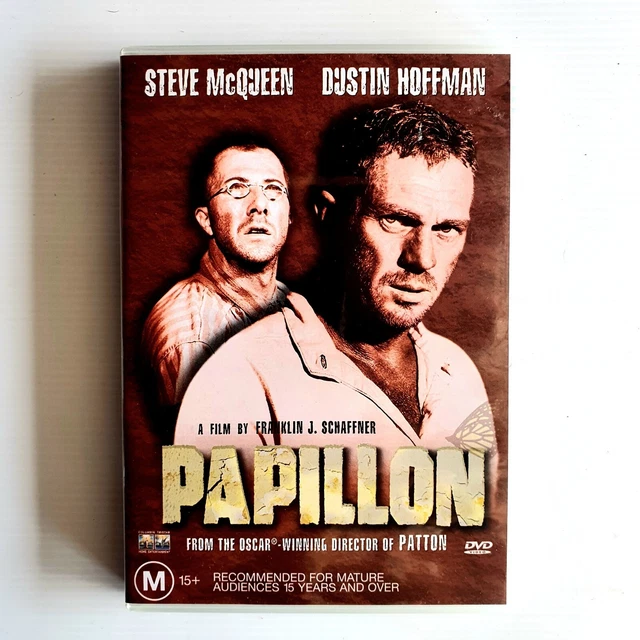 PAPILLON DVD 1973 Prison Drama, Steve McQueen, Dustin Hoffman, Region 4 ...