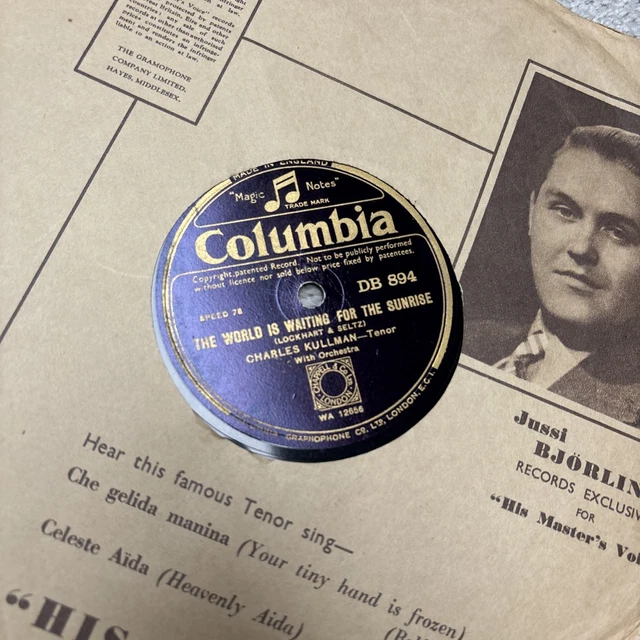 HIS MASTERS VOICE Columbia Song of Songs 78rpm Record £1.13 - PicClick UK