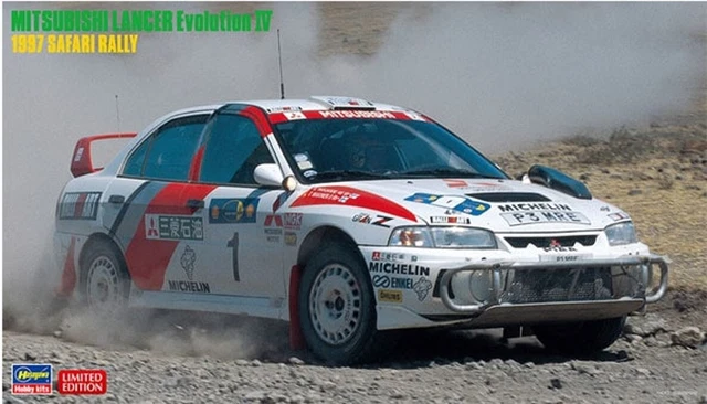 MITSUBISHI LANCER EVOLUTION IV Safari Rally 97 1:24 Plastic Model Kit ...