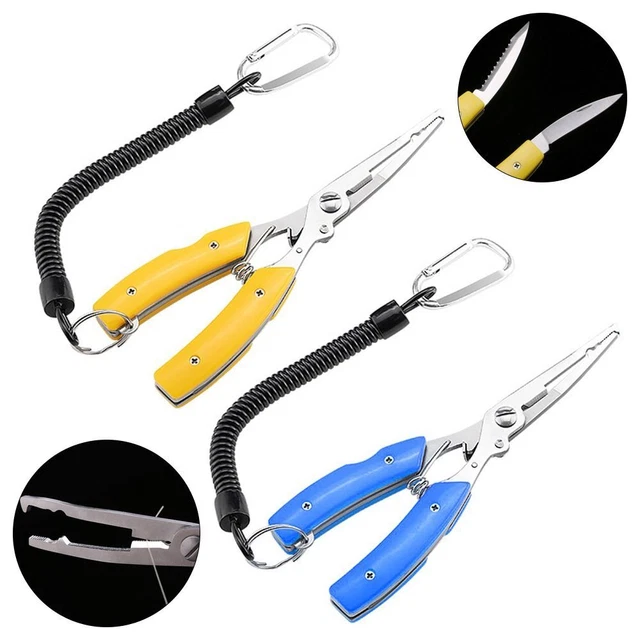 LANYARD BAIT LINE Cutter Fishing Pliers Hook Removers Stainless Steel ...