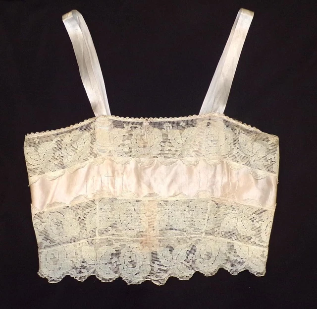 ANTIK VINTAGE EDWARDIAN Titanic Teens 20er Jahre Flapper SEIDE SATIN ...