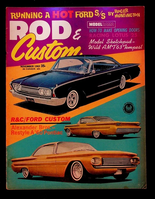 ROD & CUSTOM Magazine November 1963 Vintage Classic Hot Rod Car Photos ...