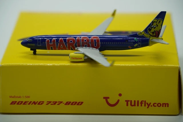 HERPA WINGS 1:500 TUIfly Boeing 737-800 Haribo GoldbAIR (505031) EUR 40,99 - PicClick DE