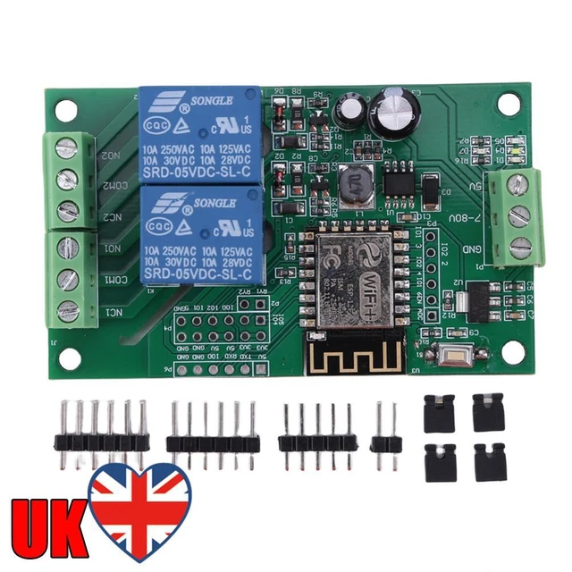 ESP8266 WIFI WIRELESS Smart Relay Module Relay Board DC 5V 10A PCB ...