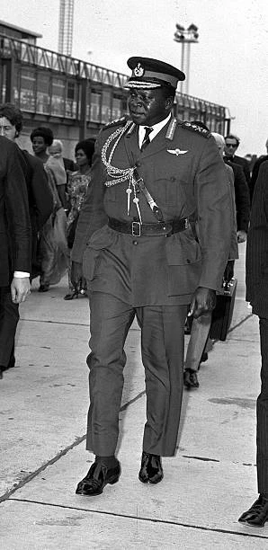 GENERAL IDI AMIN Of Uganda Is Pictured As He Arrived At Heathrow F ...