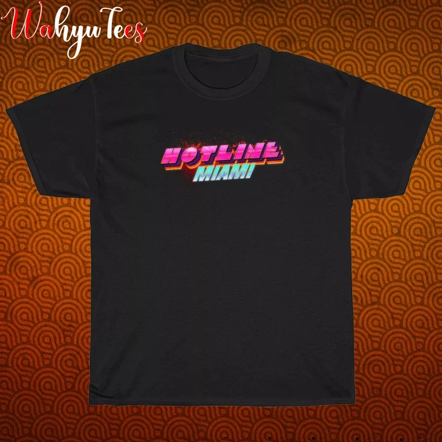 HOT!!! HOTLINE MIAMI Games Logo Black/Navy/White T-Shirt Size S-5Xl £18 ...