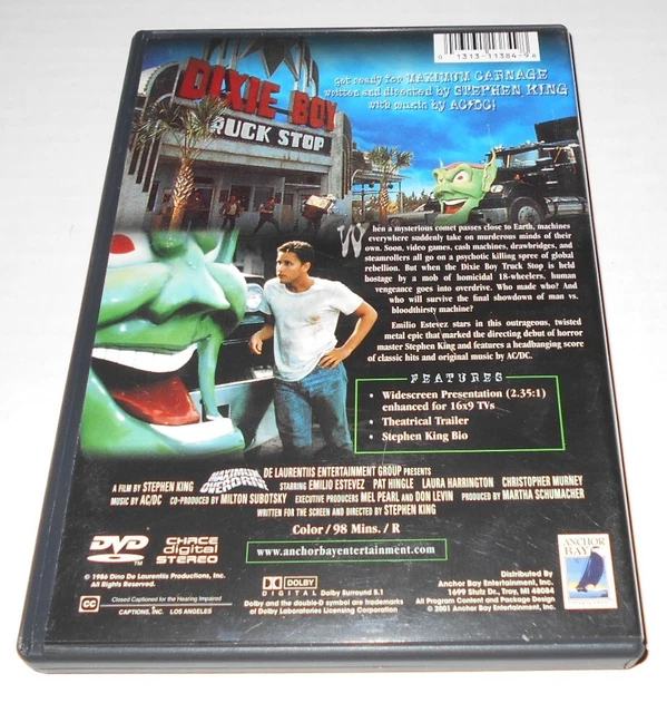 MAXIMUM OVERDRIVE DVD Horror Movie Anchor Bay $35.00 - PicClick CA