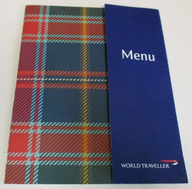 BRITISH AIRWAYS WORLD Traveller Menu - London-Kuala Lumpur-Sydney ...