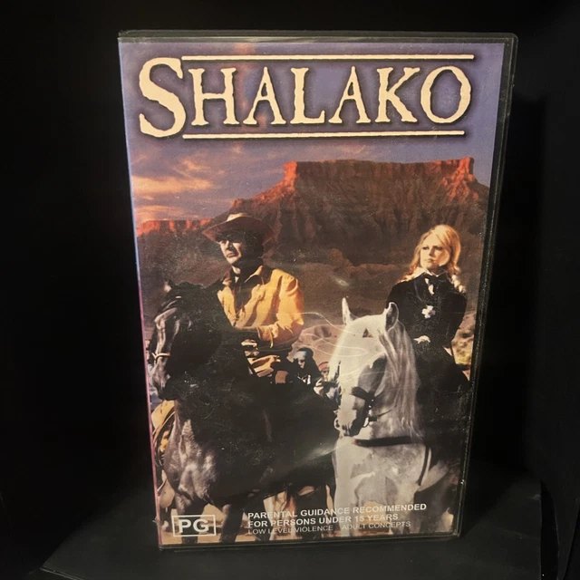 SHALAKO VHS 1968 Stars Sean Connery & Brigitte Bardot Lrg Case Tested ...