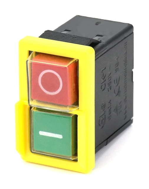 QWORK® KJD 6 Universal Replacement NVR Switch 250V 4 A, Emergency Stop ...