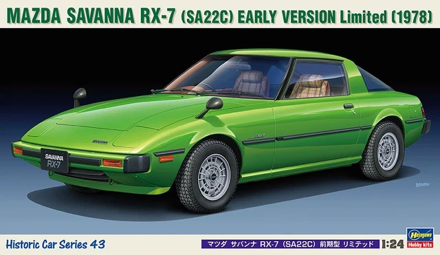 HASEGAWA 1/24 SCALE HC-43 Mazda Savanna RX-7 SA22C Early Model Limited ...