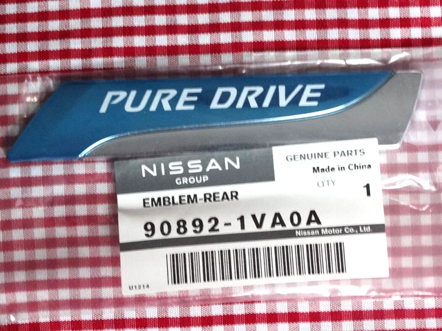 NEUF PURE DRIVE logo sigle embleme lettre badge NISSAN 90892 1VA0A ...