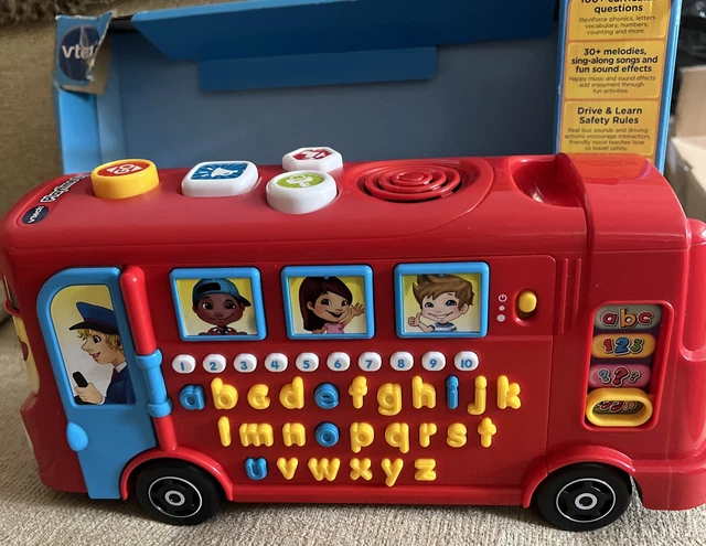VTECH ~ PLAYTIME Bus with Phonics Interactive Talking Bus That Teaches ...