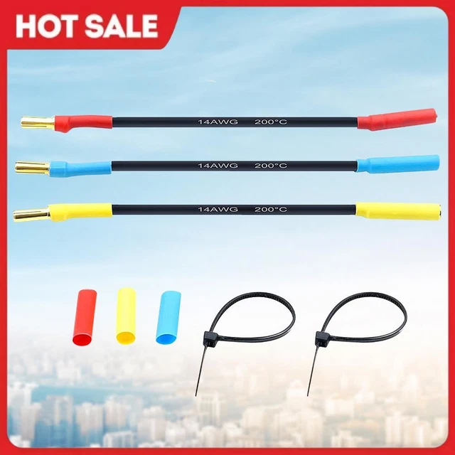 4MM MALE TO 3.5mm Female Slug Connector Extension Cable 14AWG RC Car ...