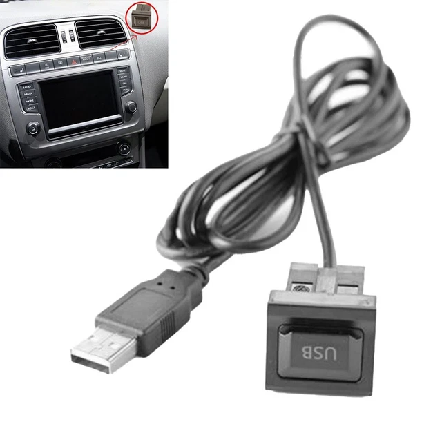 PANNELLO DI CONNESSIONE Auto Dash installazione AUX USB doppio cavo ...