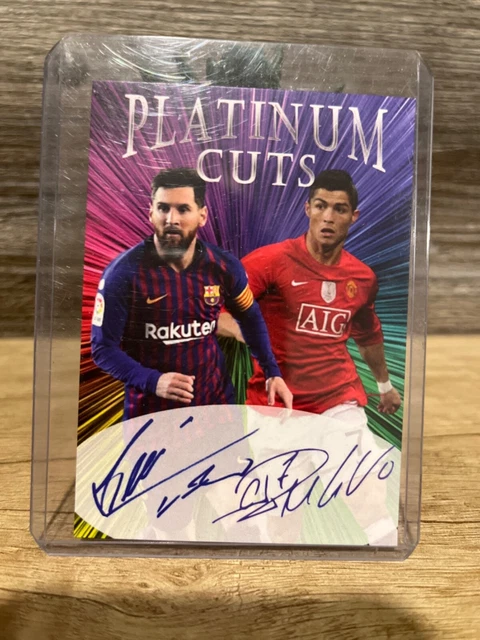 CRISTIANO RONALDO AND Lionel Messi platinum cuts dual autograph READ ...