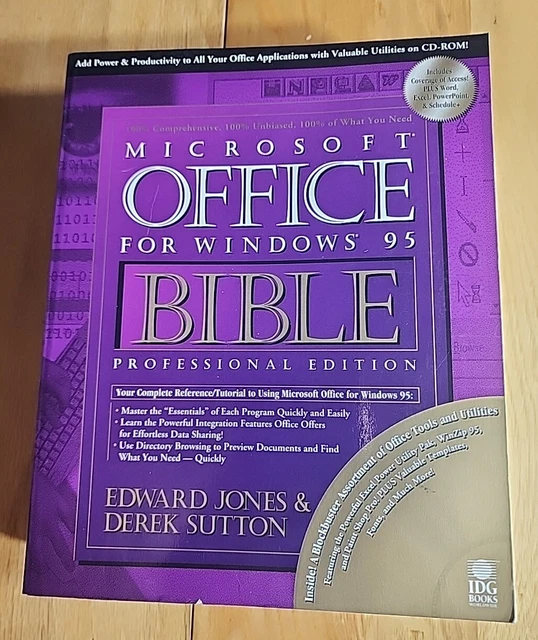MICROSOFT OFFICE BIBLE for Windows 95 - Sutton, Derek - Paperback (E9 ...
