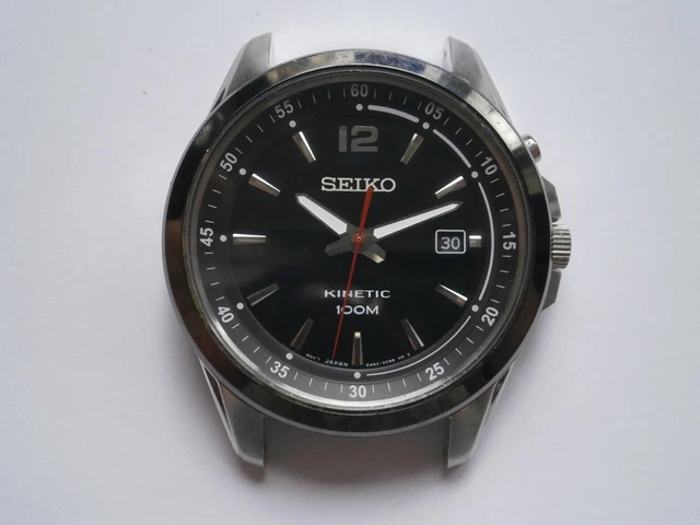 VINTAGE GENTS WRISTWATCH SEIKO KINETIC 100 M watch spares or repair ...
